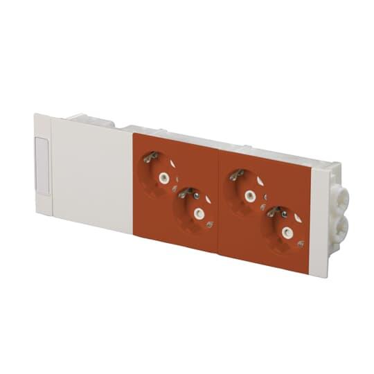 Prefabricated socket outlet unit Without imprint Protective contact ...