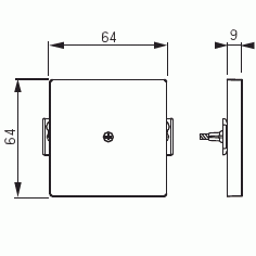 Center plate, Impressivo, blind, anthracite | ABB Oy, Wiring accessories
