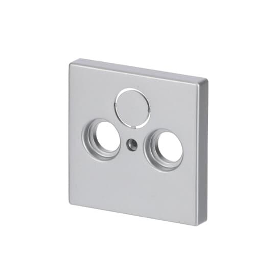 Center plate, Impressivo, TV/R/Sat, aluminum | ABB Oy, Wiring accessories