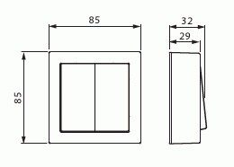 2-gang 1-way switch, 16AX/250V, Impressivo, 2 X-terminals, white | ABB ...