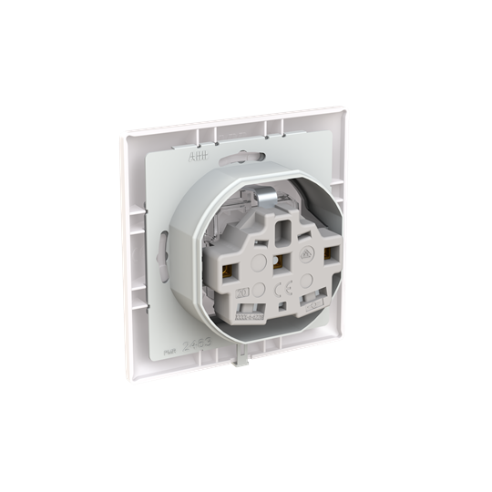 Socket outlet Without imprint White - Saga | ABB Oy, Wiring accessories