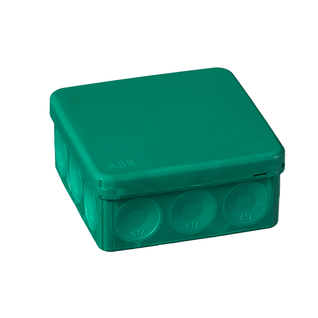 Surface-mounted junction box, IP65, 86 x 86 mm, green | ABB Oy, Wiring ...