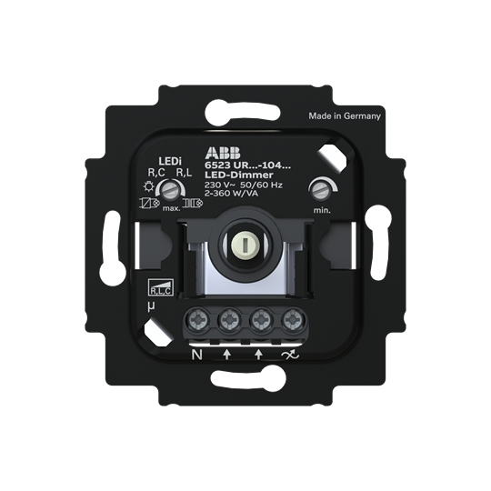 Busch-Rotary-Dimmer Flush Mounted Inserts Turn/push button 230 V +/-10% ...