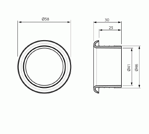 Conduit cover for 50mm pipe | ABB Oy, Wiring accessories