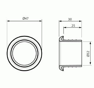 Conduit cover for 40mm pipe | ABB Oy, Wiring accessories