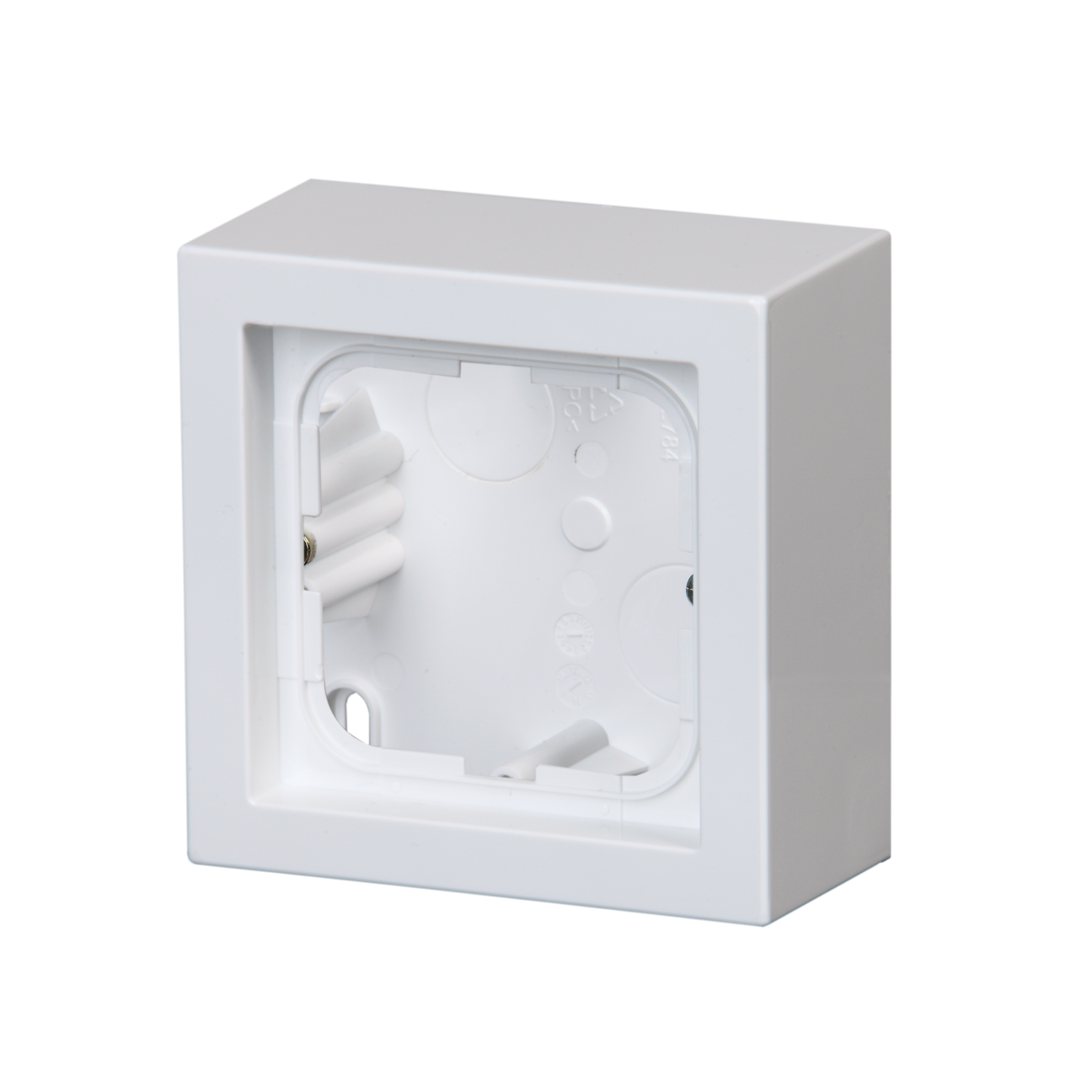 Surface mounting box, Impressivo, 85mm, h=41mm, 1-gang, white | ABB Oy ...