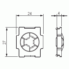 Strain relief, Ø 8 - 12, for junction box AP75 | ABB Oy, Wiring accessories