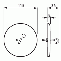 Ceiling rose cover for junction box, IP 20 | ABB Oy, Wiring accessories