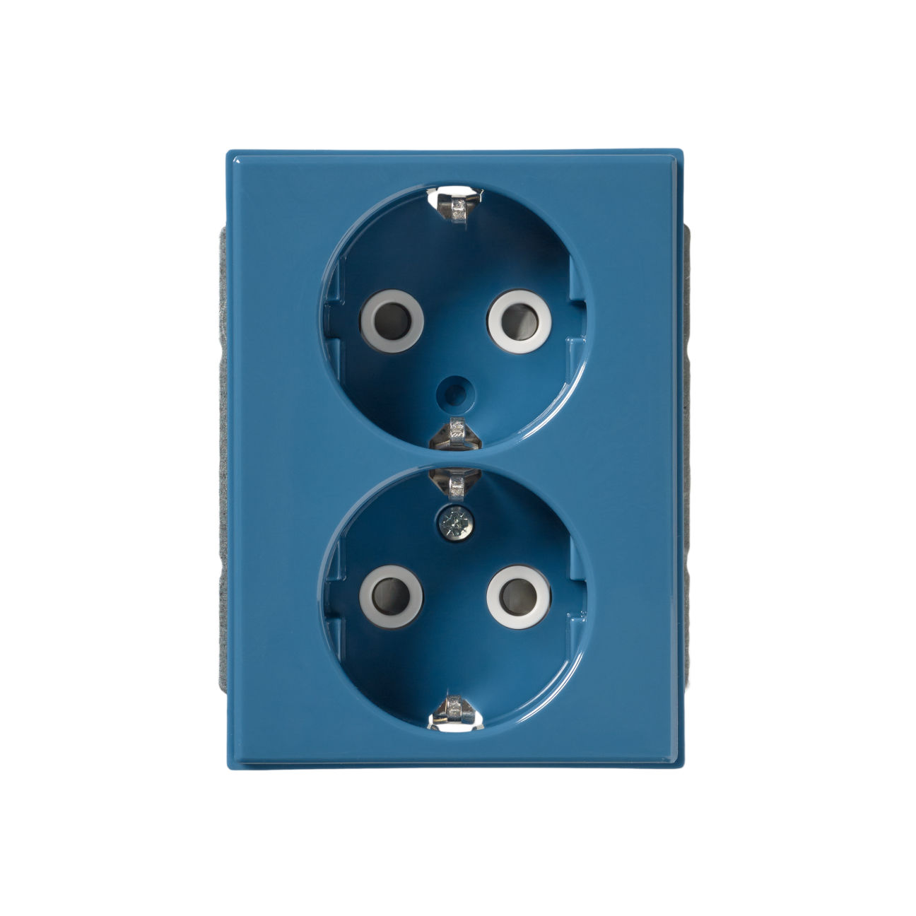 Schuko socket outlet, Impressivo, 2-gang, shuttered, screwless ...
