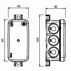 Junction box IP65 | ABB Oy, Wiring accessories