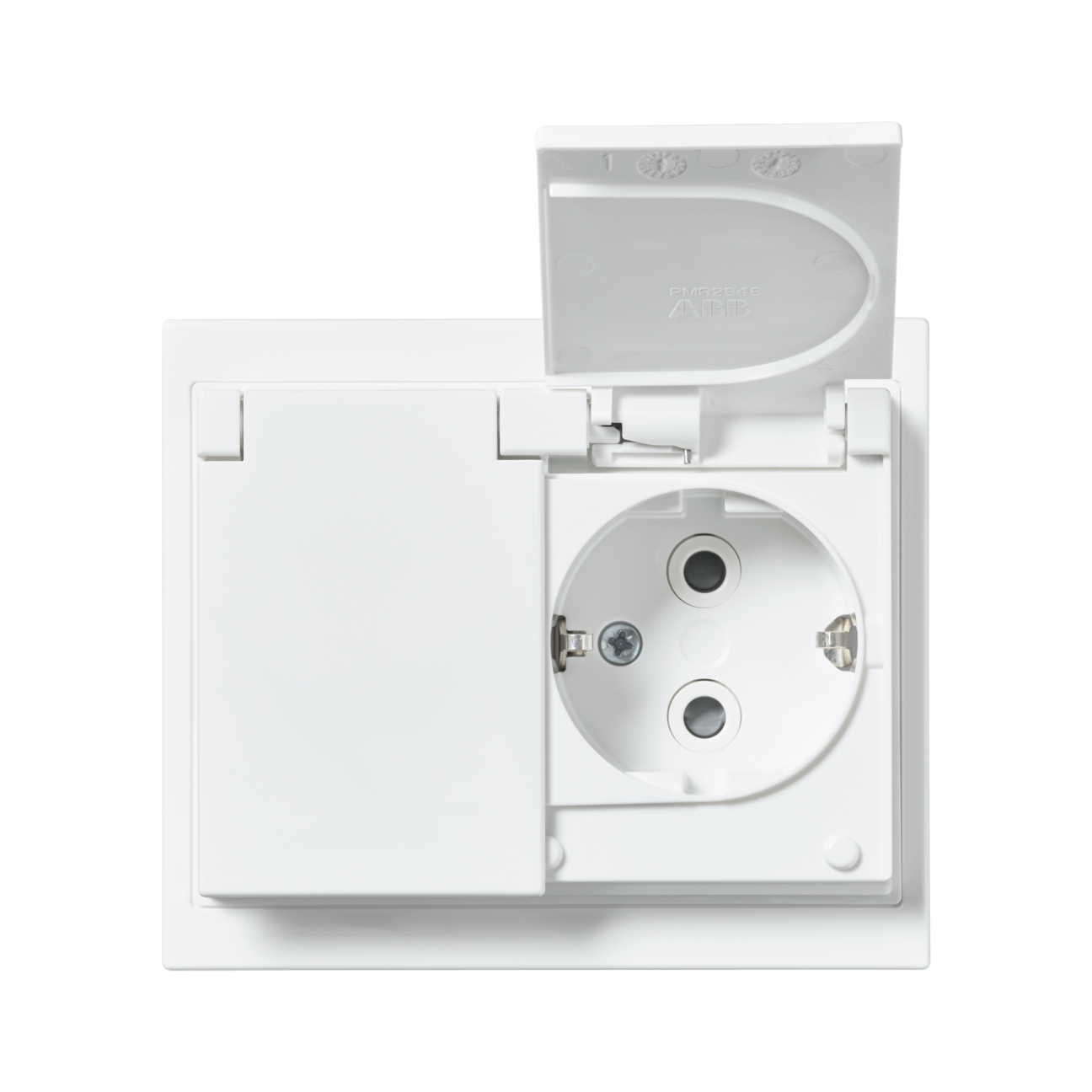 Socket outlet, Impressivo, Schuko, 2-gang, shuttered, screwless ...