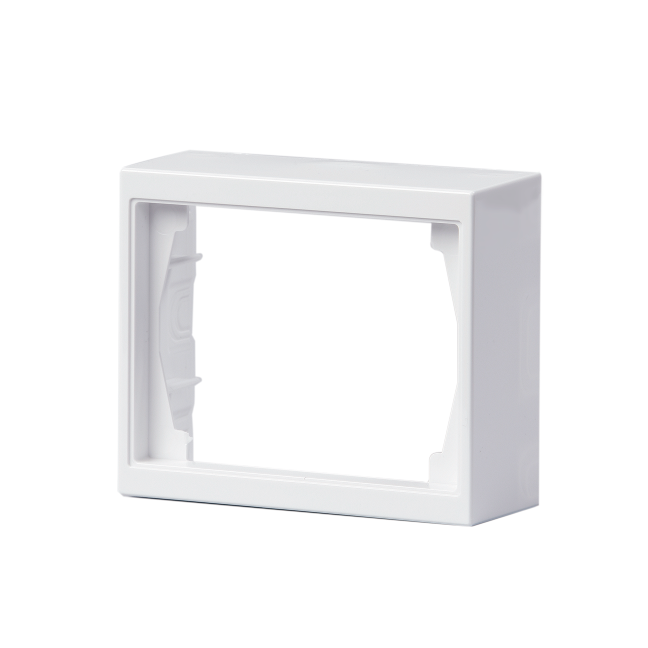 Surface mounting frame, Impressivo, 100mm, h=40mm, 1-gang, white | ABB ...