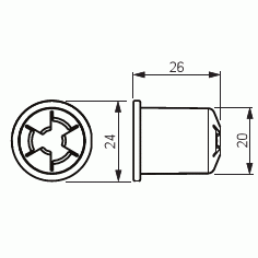 Strain relief for 20 mm inlets, e.g. for mounting/junction boxes and ...