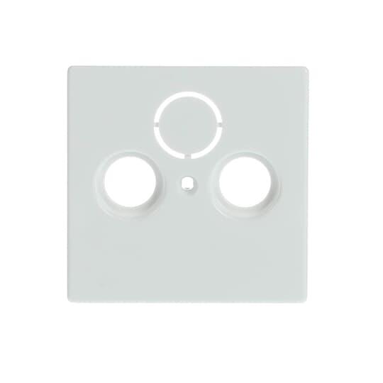 Center plate, Impressivo, TV/R/Sat, white | ABB Oy, Wiring accessories