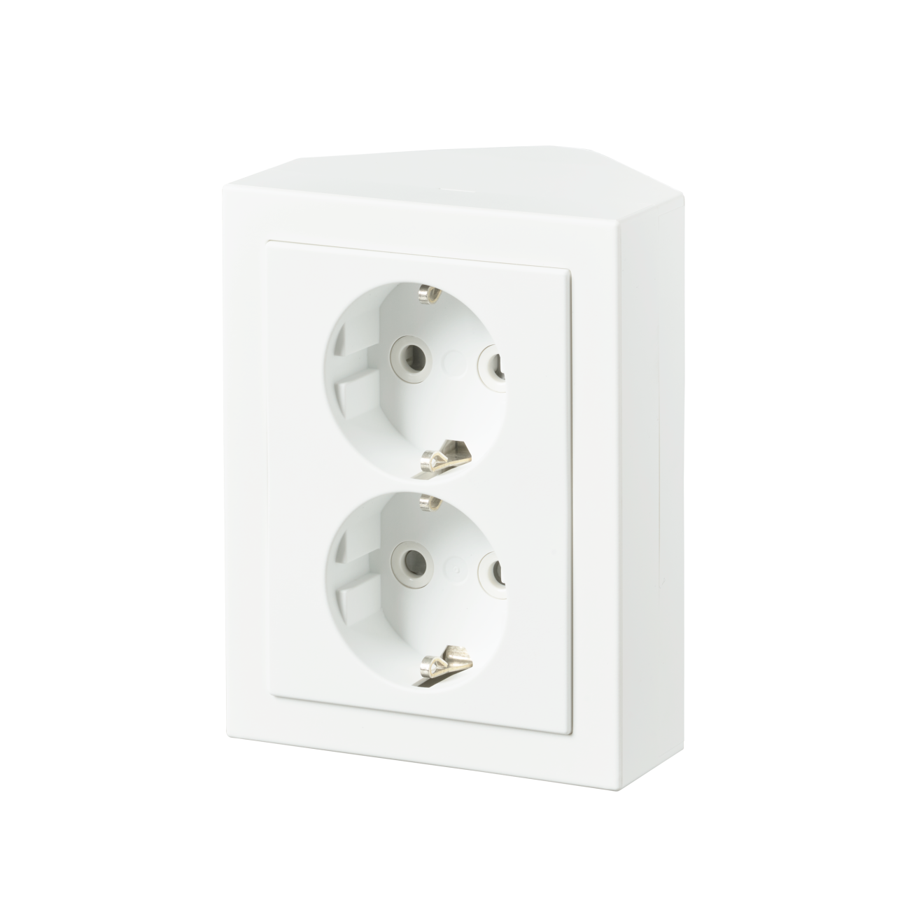 Socket outlet, Impressivo, Schuko, 2-gang, shuttered, screwless ...