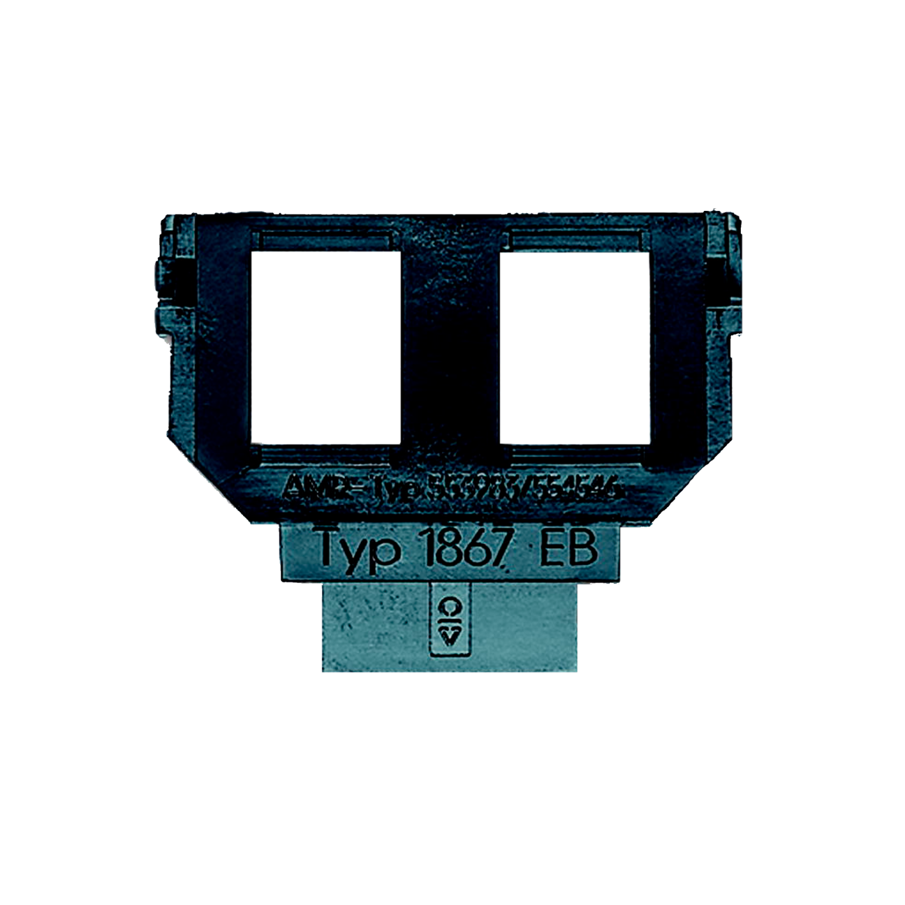 Adapter for DKS-system, 2 x RJ45, Keystone | ABB Oy, Wiring accessories