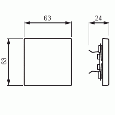 Switch rocker, 1-gang, black matt | ABB Oy, Wiring accessories