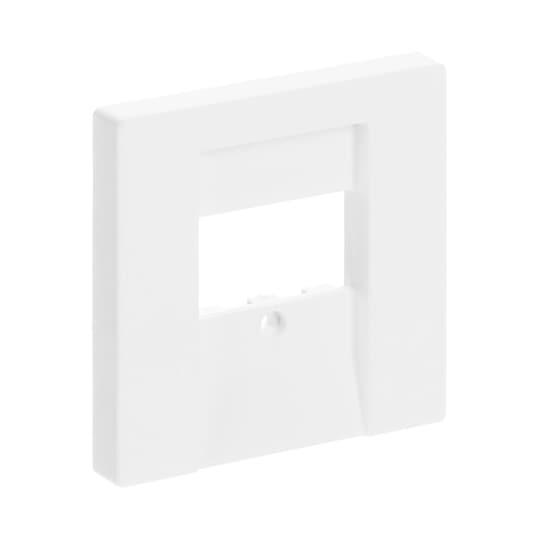 Center plate, tele outlet, white matt | ABB Oy, Wiring accessories