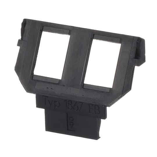 Adapter for DKS-system, 2 x RJ45, Keystone | ABB Oy, Wiring accessories