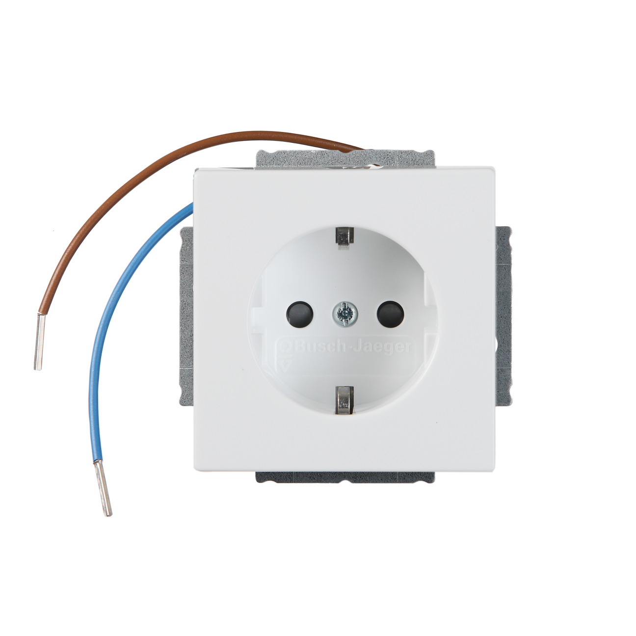 Socket outlet, Impressivo, Schuko, 1-gang, shuttered, screwless ...