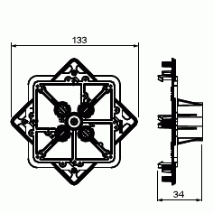 Box support for concrete elements | ABB Oy, Wiring accessories
