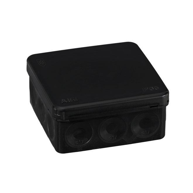Surface-mounted junction box, IP65, 86 x 86 mm, black | ABB Oy, Wiring ...