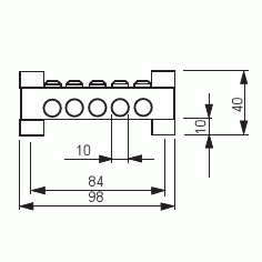 Potential equalizer bar, max. 50 mm² Cu | ABB Oy, Wiring accessories