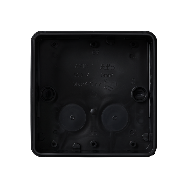 Surface-mounted junction box, IP65, 104 x 104mm, black | ABB Oy, Wiring ...