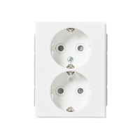 2-gang Schuko socket outlets, flush mounting, IP21 | ABB Oy, Wiring ...
