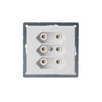 3-gang Euro socket outlets, flush mounting IP21 | ABB Oy, Wiring ...