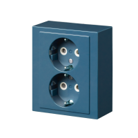 2-gang Schuko outlets with special colour, IP21 | ABB Oy, Wiring ...