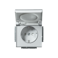 Flush mounting 1-gang Schuko socket outlets with lid IP21 | ABB Oy ...