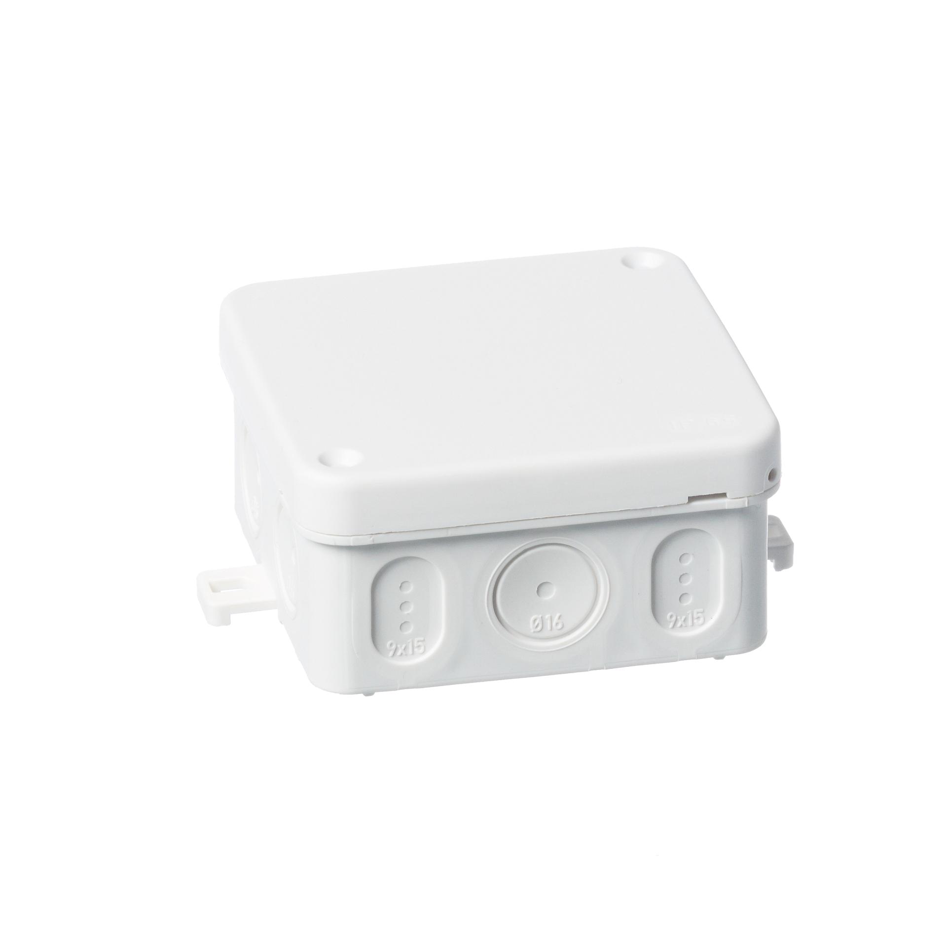 Surface-mounted junction box, white 75 x 75 mm | ABB Oy, Wiring accessories