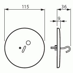 Ceiling rose cover for junction box, IP 20 | ABB Oy, Wiring accessories