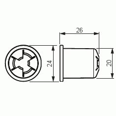 Strain relief for 20 mm inlets, e.g. for mounting/junction boxes and ...